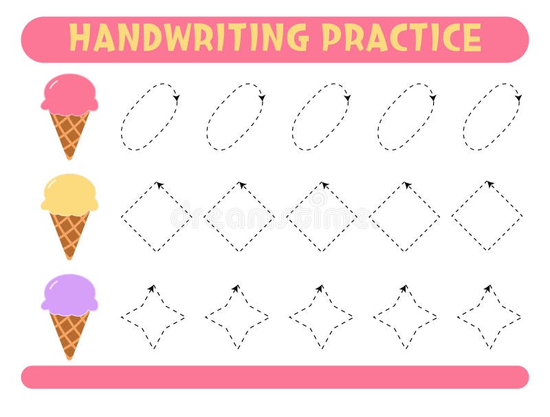 Tracing Lines with Cute Cartoon Caterpillar. Handwriting Practice Stock ...