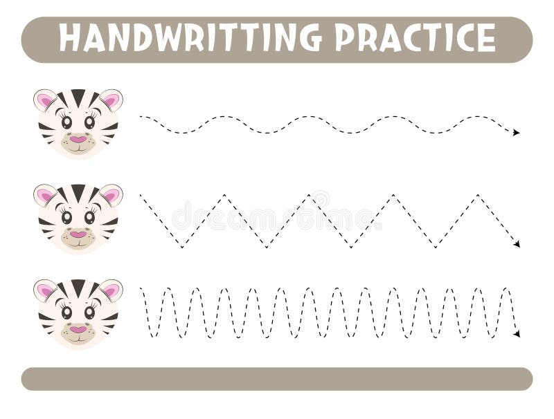 Tracing Lines with Cute Jellyfish. Handwriting Practice Stock Vector ...