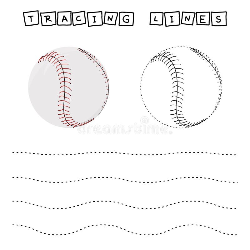 Tracing lines stock illustration. Illustration of game - 236858663
