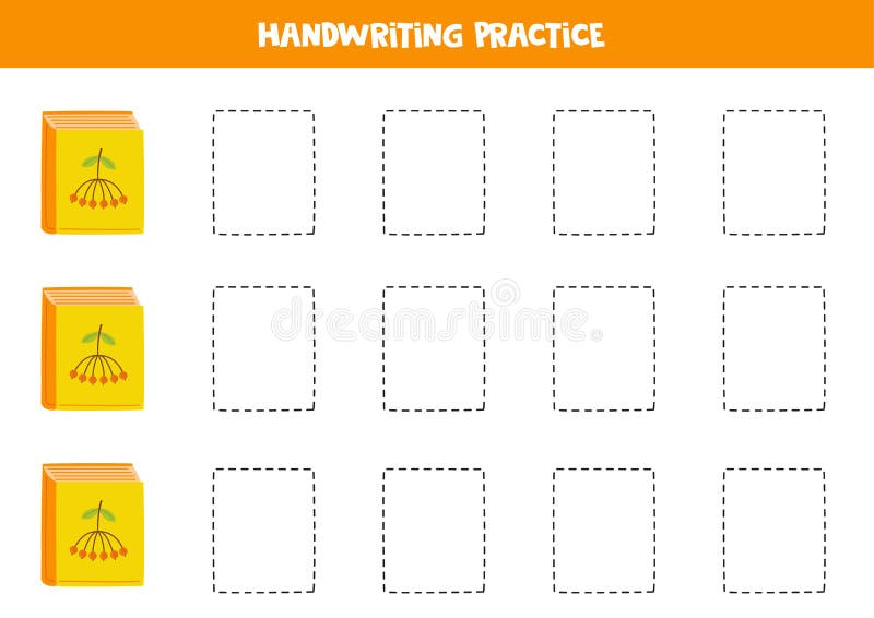 Tracing Lines for Kids. Hand Drawn Book. Writing Practice Stock Vector ...