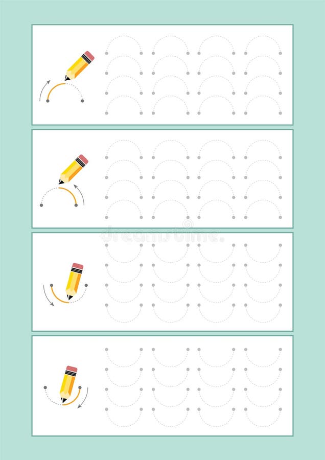 Tracing Lines Vector for Preschool or Kindergarten and Special ...