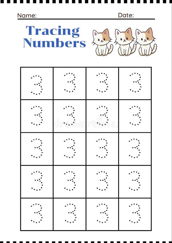 Tracing Numbers 1 stock image. Image of tracing, numbers - 330044471