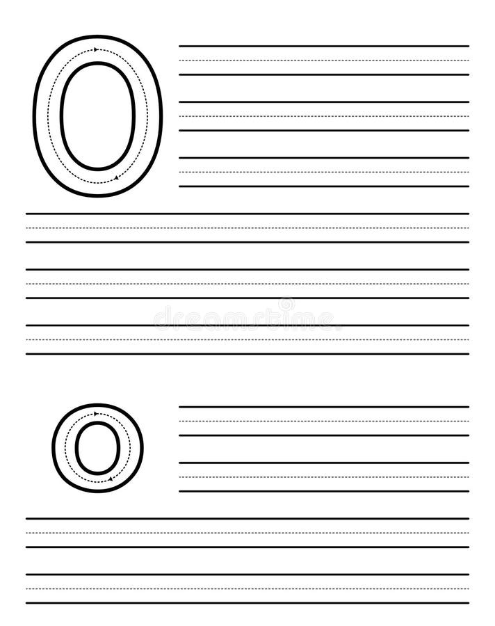 Alphabet Tracing Worksheet Writing O Stock Illustrations – 202 Alphabet ...