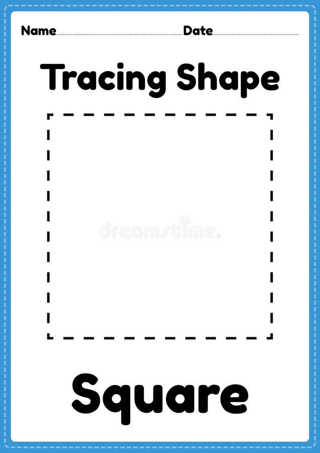 Tracing Square Shapes Worksheet for Kindergarten and Preschool Kids for ... Tracing Square Shapes Worksheet for Kindergarten and Preschool Kids for ...