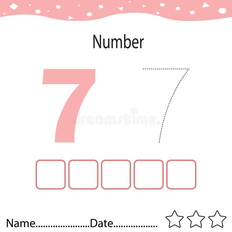 Tracing Worksheet Number 7 and Write Words. Worksheet that is Suitable ...