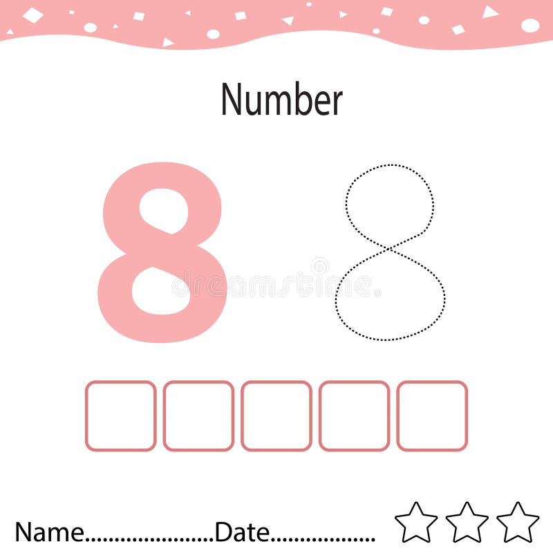 Tracing Worksheet Number 8 and Write Words. Worksheet that is Suitable ...