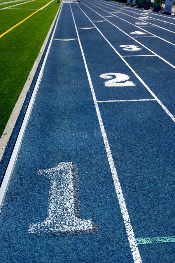 Track Lanes and Finish Line Stock Photo - Image of paint, school: 13726288