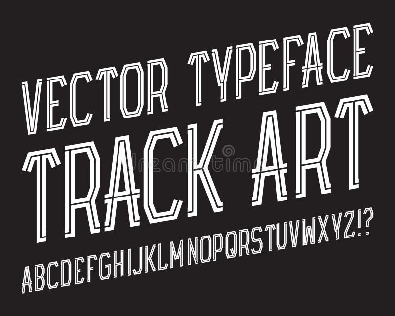 Track Art Vector Typeface. White Striped Font Stock Vector ... Track Art Vector Typeface. White Striped Font Stock Vector ...
