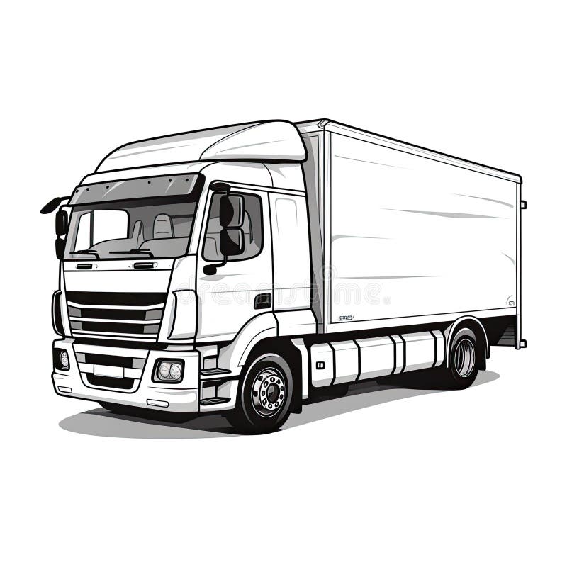 Track Car. Black and White Clipart Illustration Stock Illustration ...