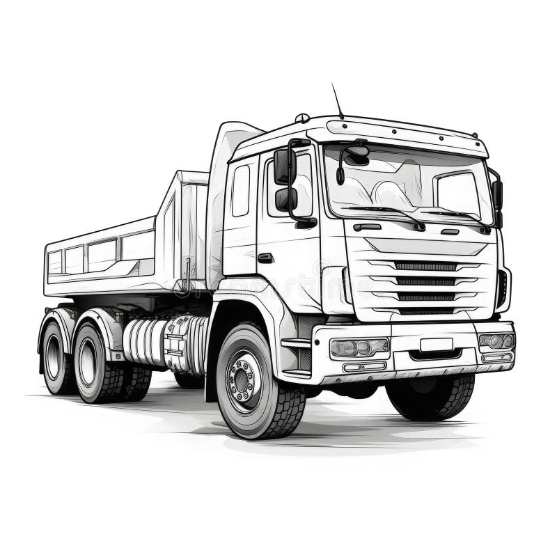 Track Car. Black and White Clipart Illustration Stock Illustration ...