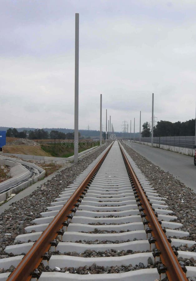 Track Construction for the Railroad Stock Photo - Image of rail, area ...