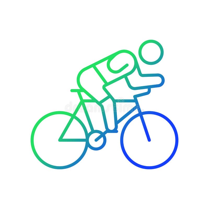 Track Cycling Gradient Linear Vector Icon Stock Vector - Illustration ...