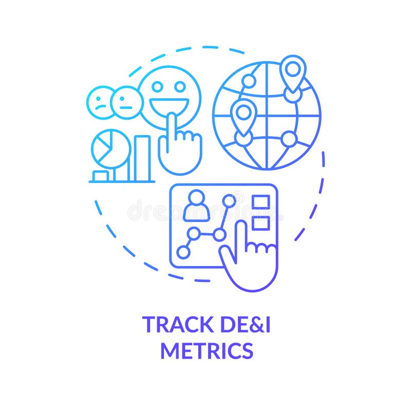 Track DEI Metrics Blue Gradient Concept Icon Stock Vector ... Track DEI Metrics Blue Gradient Concept Icon Stock Vector ...