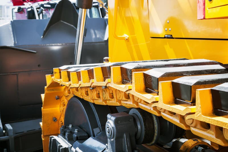 Track Equipment Installed on a Tractor, Excavator Stock Photo - Image ...