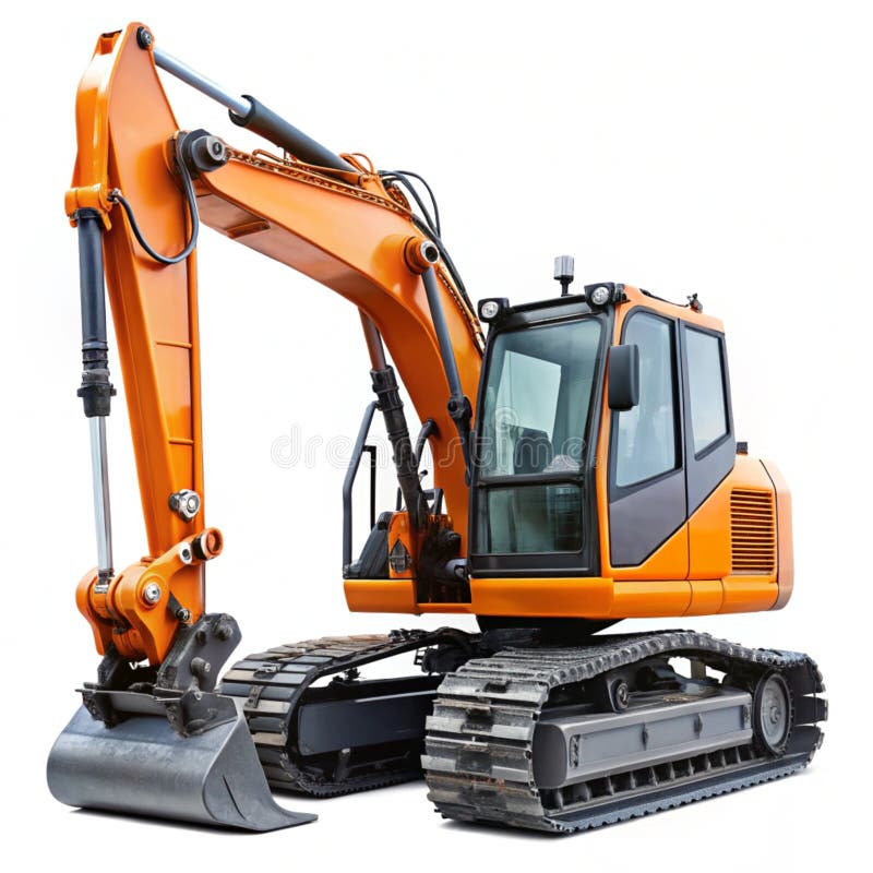 Track Excavator Isolated on Transparent Stock Illustration ...