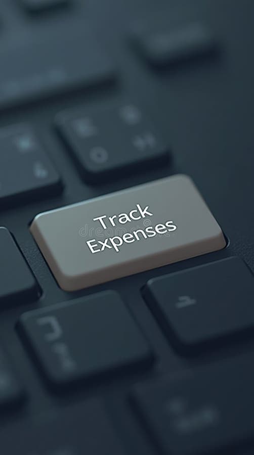 Track Expenses Button on Black Computer Keyboard Stock Illustration ...