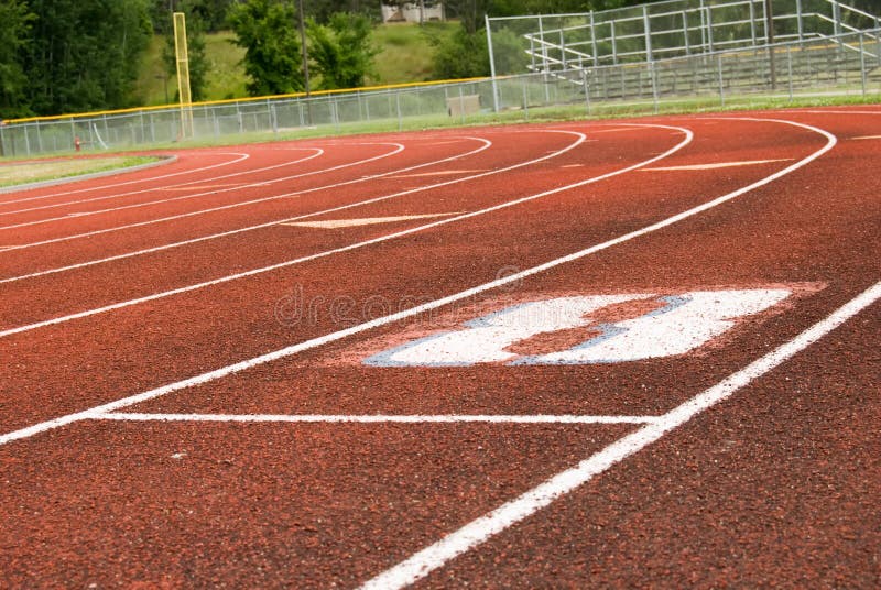 High School Track stock photo. Image of black, track, trees - 20432