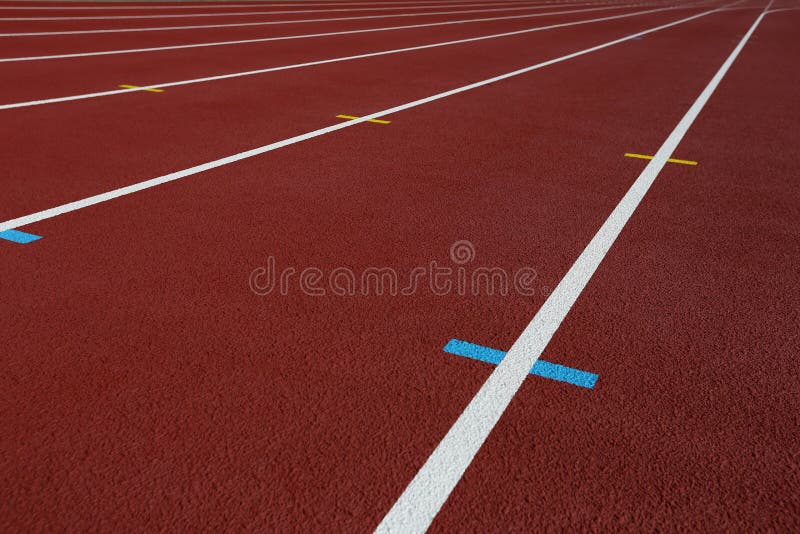 Track and Field Track Lines Stock Image - Image of brown, road: 229751717