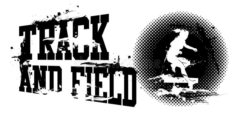 Track and Field Running Banner Vector Illustration Stock Vector ...