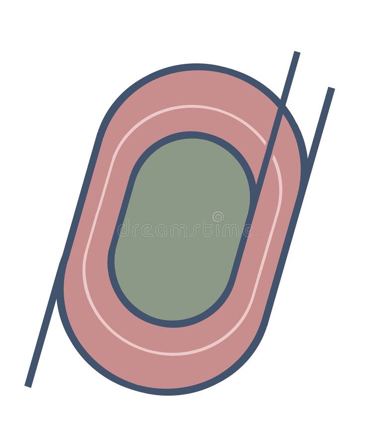 A Track and Field Running Track is Seen in this Logo or Icon Stock ...