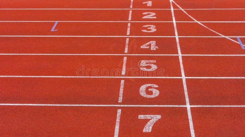 Track and Field Sports Venues of the Runway Stock Image - Image of ...