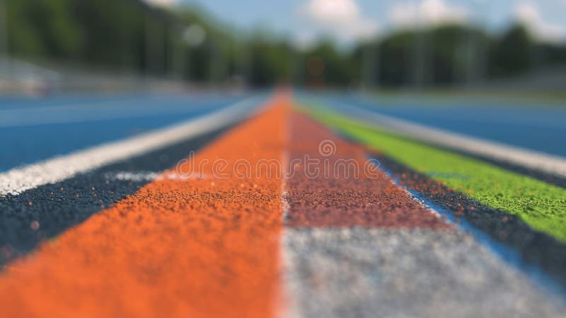 Track and Field Sprinters Bursting from Starting Blocks in Chaotic Run ...