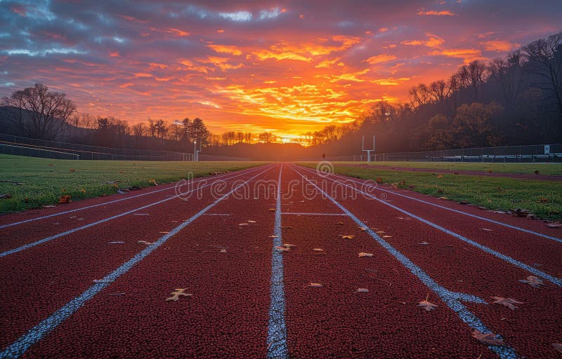 Track and Field at Sunset. a Sunset on a Track at Nittany Lions ... Track and Field at Sunset. a Sunset on a Track at Nittany Lions ...