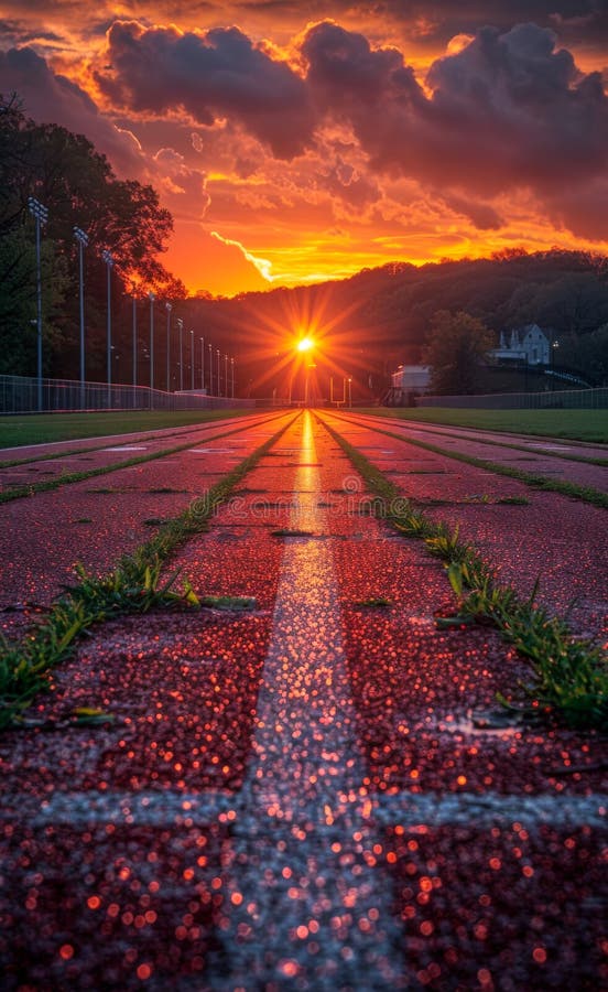 Track and Field at Sunset. a Sunset on a Track at Nittany Lions ... Track and Field at Sunset. a Sunset on a Track at Nittany Lions ...
