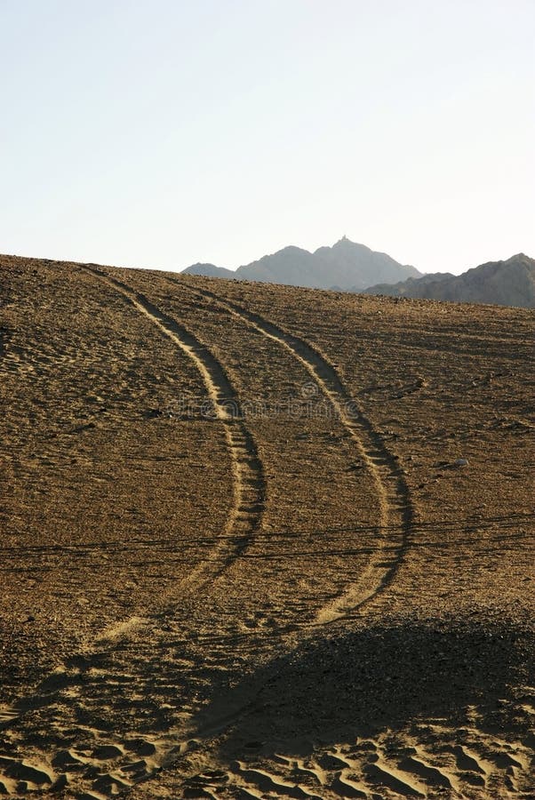 Track in gobi desert stock image. Image of dunhuang, asia - 16397425