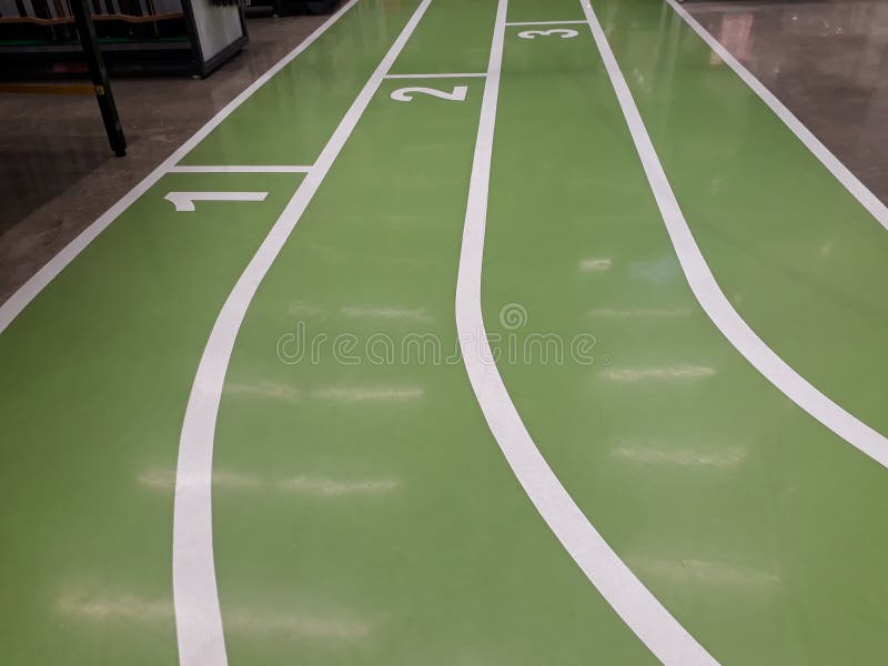 Track green stock photo. Image of track, sports, indoor - 138458288