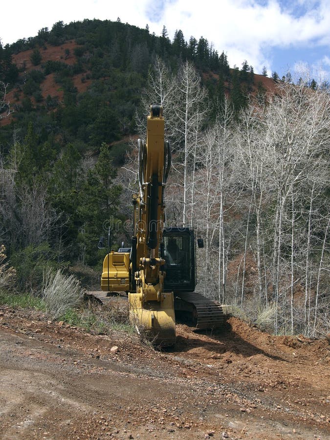 Track-hoe Machine stock photo. Image of dirt, diesel - 30071362