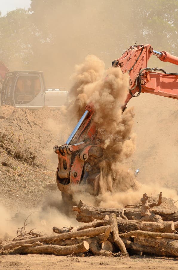 Track Hoe stock photo. Image of construction, tractor - 33761348