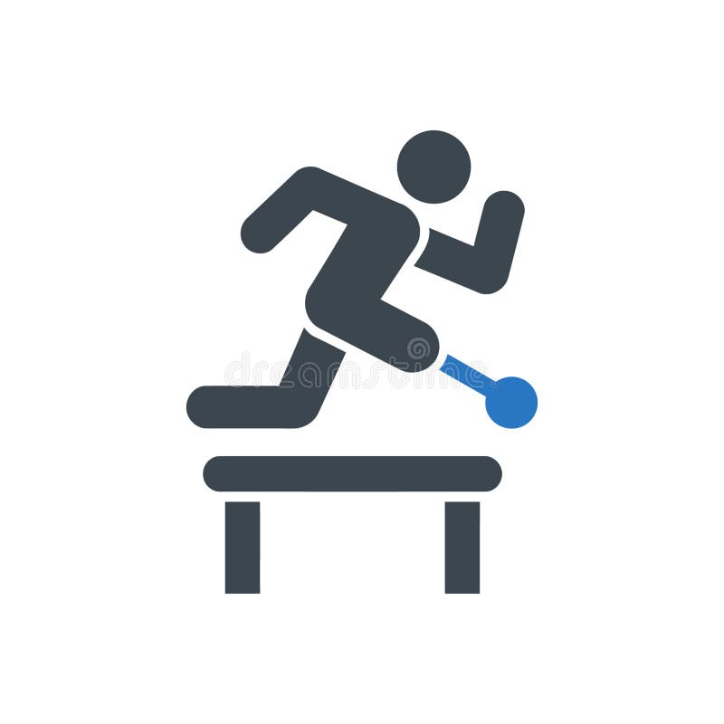 Track hurdles sport icon stock vector. Illustration of running - 377661862