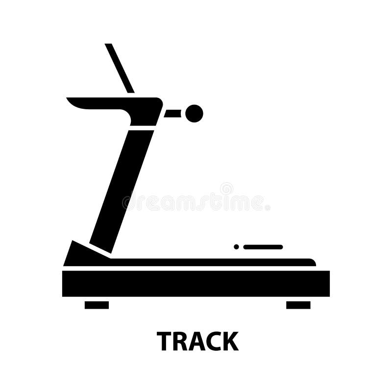 Track Icon, Black Vector Sign with Editable Strokes, Concept ...