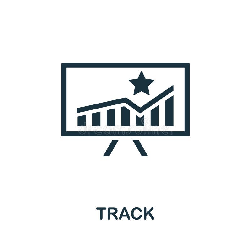 Track Icon. Simple Element from Loyalty Program Collection. Filled ...