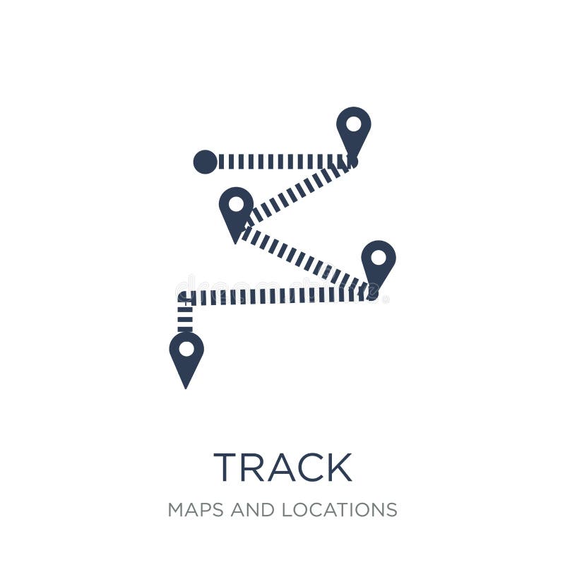 Track Icon. Trendy Flat Vector Track Icon on White Background Fr Stock ...