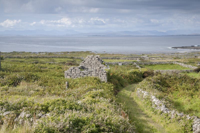 Track on Inishmore, Aran Islands Stock Image - Image of calm, ocean ...
