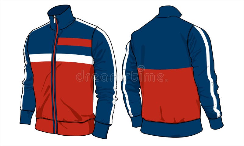 Track Jacket Template Stock Illustrations – 776 Track Jacket Template ...