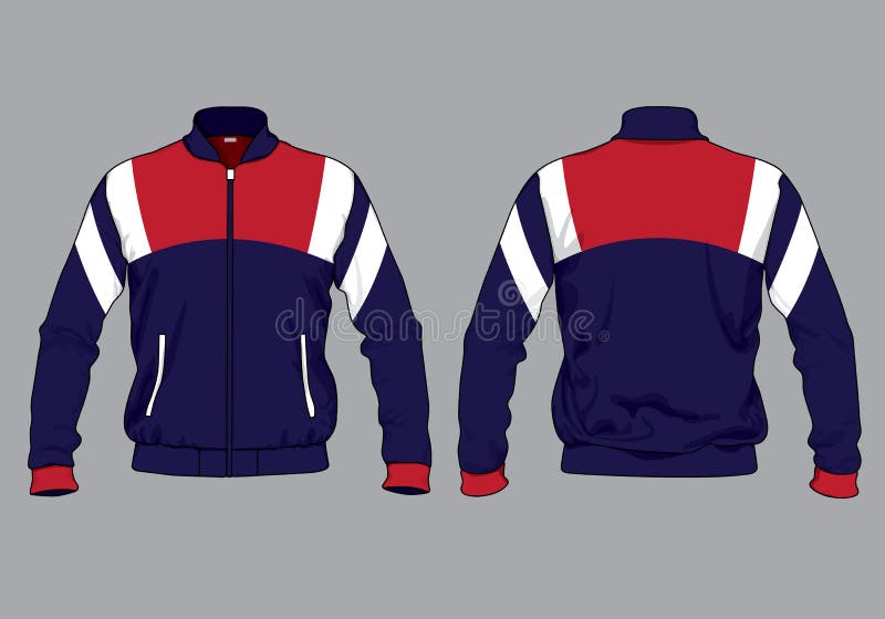 Track Jacket Template Stock Illustrations – 776 Track Jacket Template ...