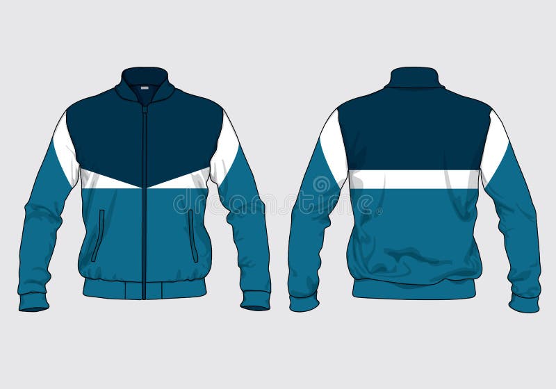 Track Jacket Template Stock Illustrations – 776 Track Jacket Template ...
