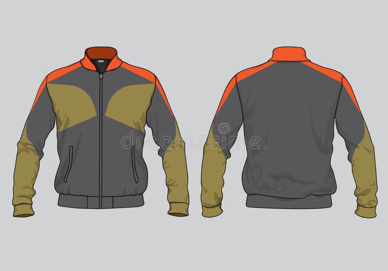 Track Jacket Template Stock Illustrations – 776 Track Jacket Template ...