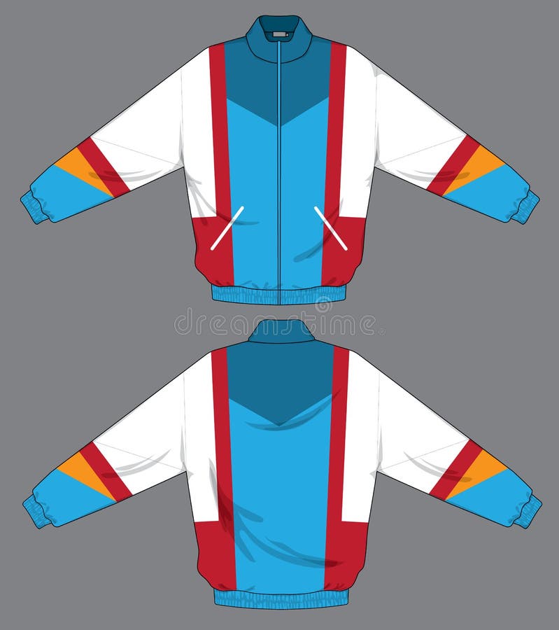 Track Jacket Template Stock Illustrations – 776 Track Jacket Template ...
