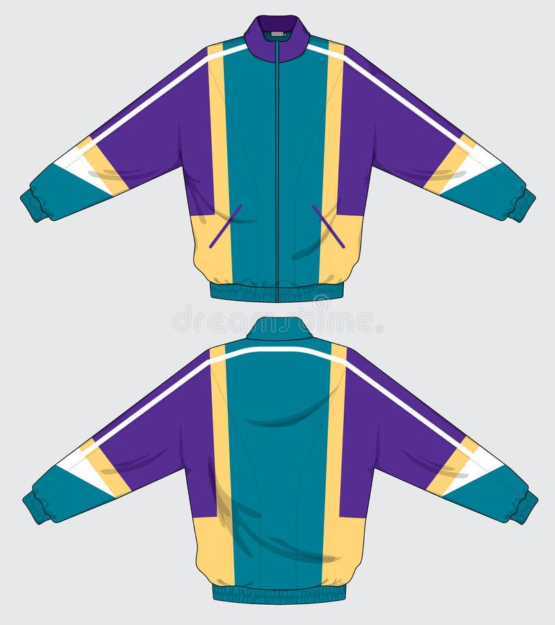 Track Jacket Template Stock Illustrations – 776 Track Jacket Template ...