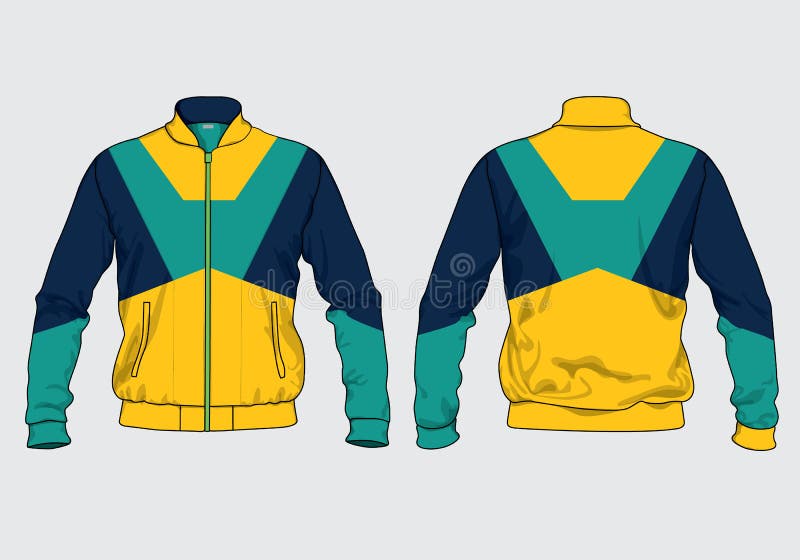 Track Jacket Template Stock Illustrations – 776 Track Jacket Template ...