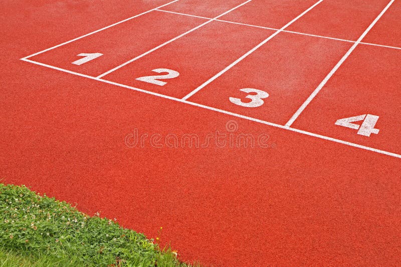 Track Lanes with Winner S Podium Stock Image - Image of lines, surface ...