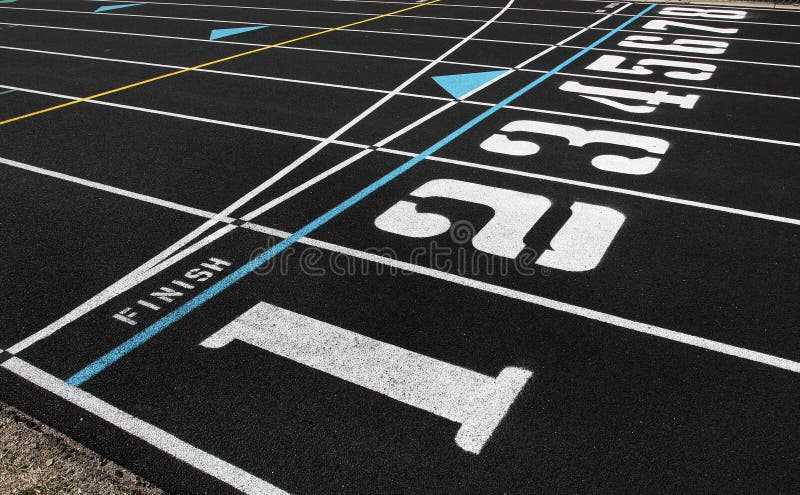 Track Lanes 1-8 stock image. Image of numbered, traction - 13726819