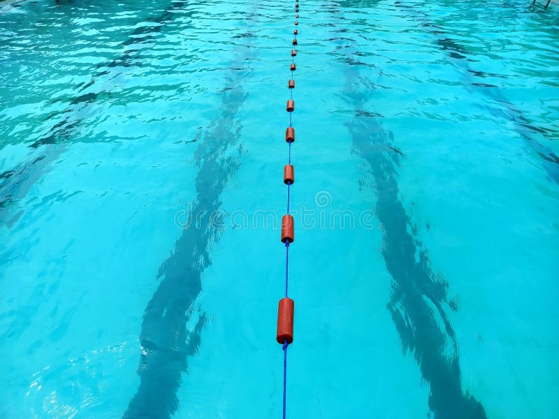 Track and Lanes of Swimming Pool. Stock Photo - Image of reflection ...