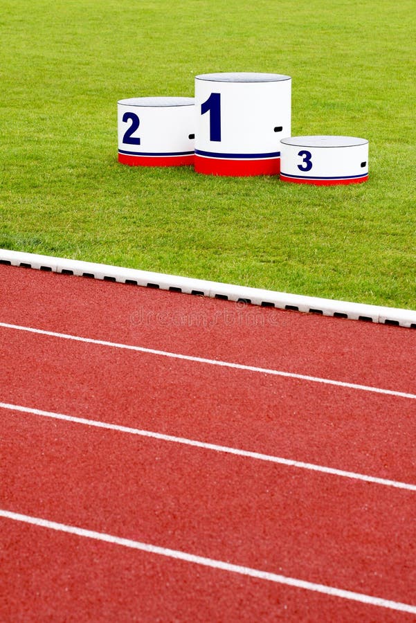Running Track And Winner's Podium Stock Photo - Image of podium ...