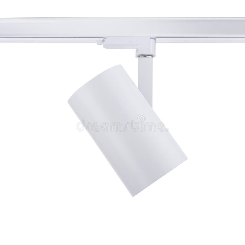Track Lighting Isolated on a White Background Stock Image - Image of ...
