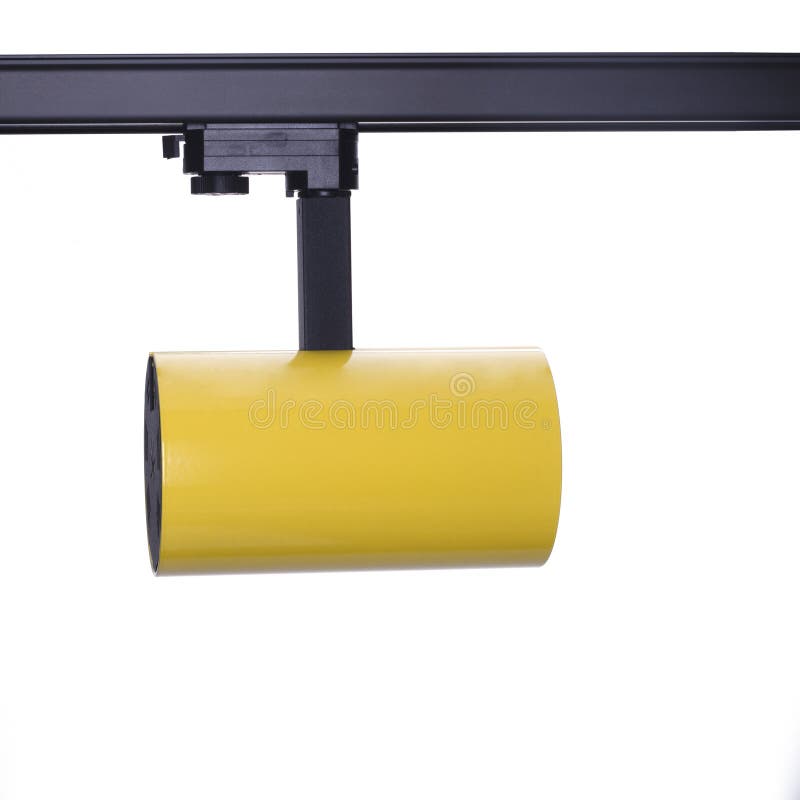 Track Lighting Isolated on a White Background Stock Image - Image of ...